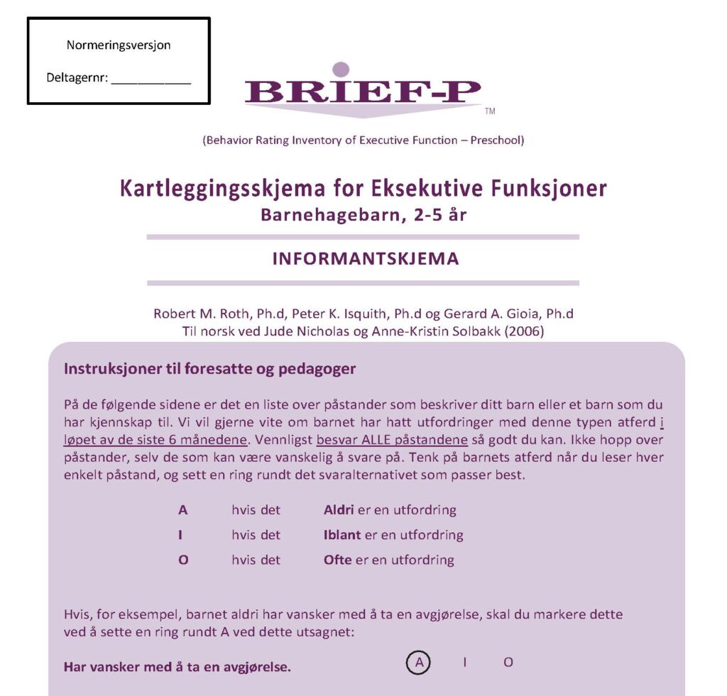 BRIEF®2 Behavior Rating Inventory of Executive Function®, Second ...