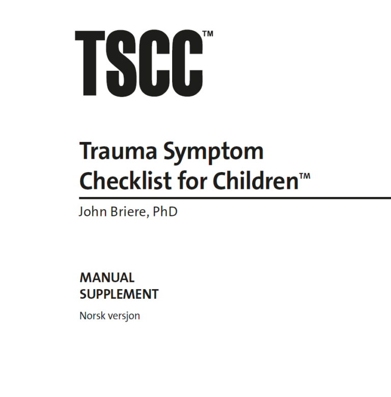 TSCC™ Trauma Symptom Checklist for Children™ - Hogrefe